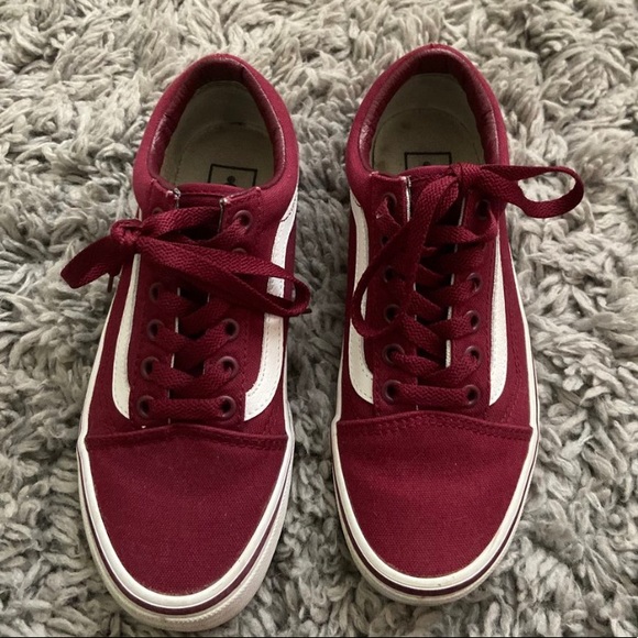 Shoes | Maroon Old Skool Vans | Poshmark
